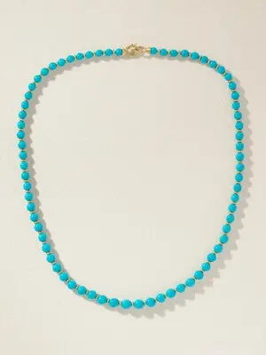 Irene Neuwirth Candy 18-karat Gold Turquoise Necklace - Blue