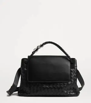 Bottega Veneta Medium Andiamo Messenger Bag - Grey