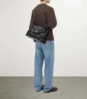 Bottega Veneta Medium Andiamo Messenger Bag - Grey