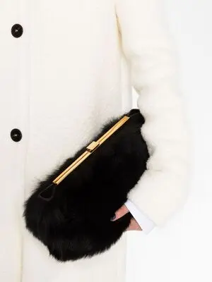 Khaite Aimee Shearling Clutch