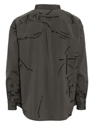 AND WANDER Daijiro Ohara Map Key Print Shirt