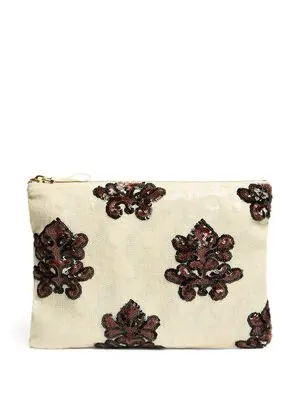 La DoubleJ Ruffle Clutch - Neutrals