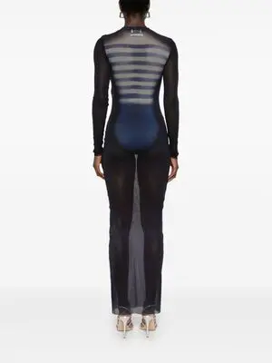 JEAN PAUL GAULTIER Mesh Maxi Dress - Blue