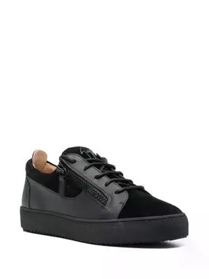 GIUSEPPE ZANOTTI Frankie Double-zip Low-top Sneakers - Black