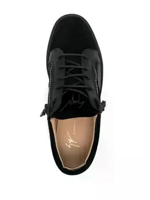 GIUSEPPE ZANOTTI Frankie Double-zip Low-top Sneakers - Black