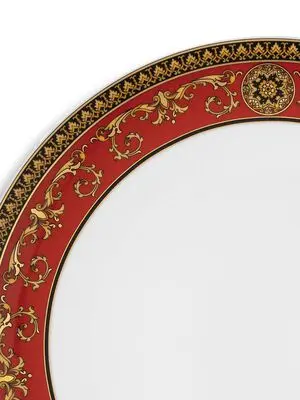 Versace Medusa Porcelain Dinner Plate - Red
