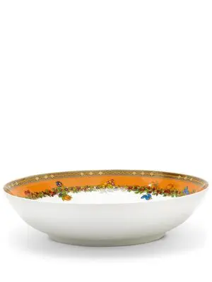 Versace Le Jardin De Porcelain Soup Plate - White