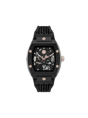 Philipp Plein The Skeleton 44mm Strap Watch - Black