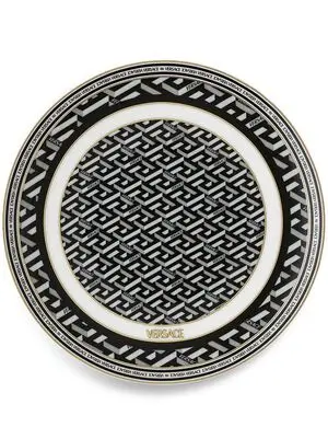 Versace La Greca Signature Bread Plate - Black