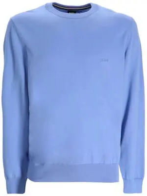 BOSS Logo-embroidered Jumper - Blue