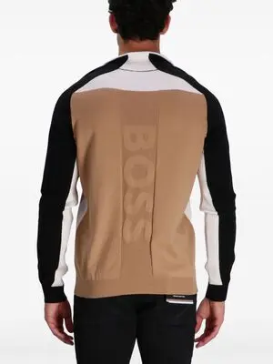 BOSS Colour-block Sweatshirt With Logo Detail - Black