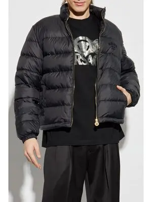 Versace Embroidered Logo Puffer Jacket