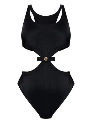 Versace Bow Detail One Piece Swimsuit - Black