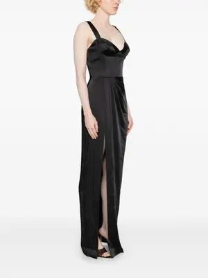 Marchesa Satin Bustier Gown