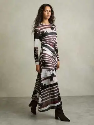REISS Chiara Stripe-print Dress
