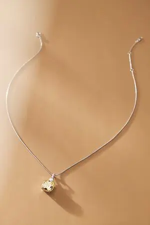 Nadri Pendant Necklace - Yellow Pattern