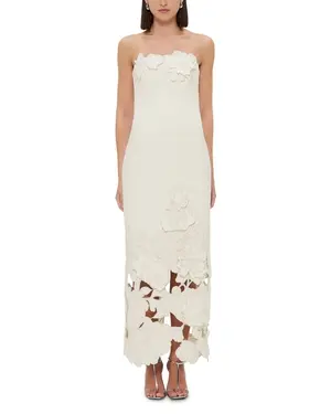 LEO LIN Rayna Crepe Strapless Dress