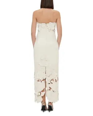 LEO LIN Rayna Crepe Strapless Dress