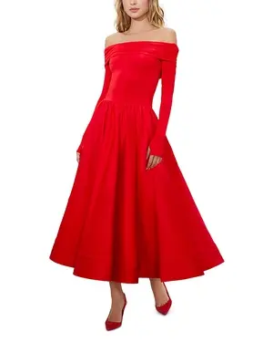 Alice + Olivia Chara Off-the-shoulder Dress