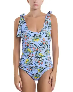 Hanky Panky Ruched One Piece Swimsuit - Thankful (blue)