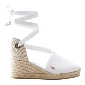 VISCATA Escala Canvas Espadrille Wedges White