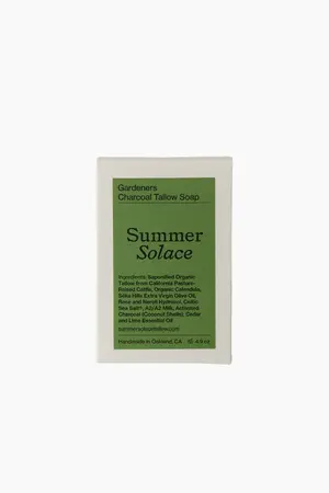 SUMMER SOLACE TALLOW Gardeners Activated Bar Soap - Charcoal