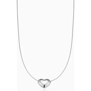 ORADINA Sterling Heart Pendant Necklace - Silver