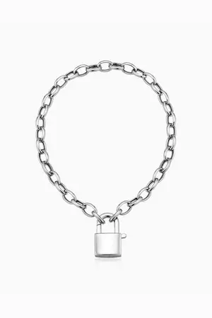 ORADINA Sterling Lock It Up Connector Clasp Bracelet - Silver