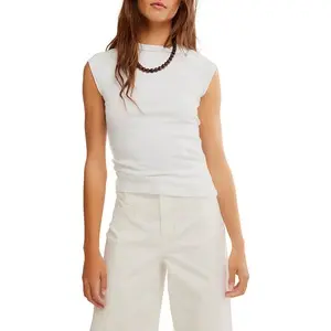 Free People Cap Sleeve T-shirt - Ivory