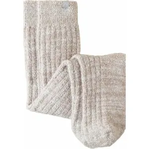 SOFTIES Marshmallow Slouch Socks With Grippers - Heather Coco