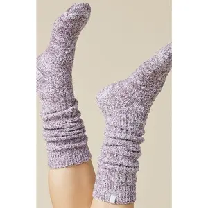 SOFTIES Softies Marshmallow Slouch Socks With Grippers Heather Fig
