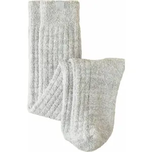 SOFTIES Marshmallow Slouch Socks With Grippers - Heather Grey