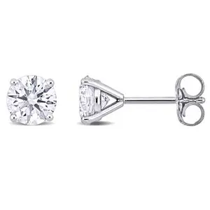 JULIANNA B. 1 1/2 Ctw Lab-grown Diamond Platinum Stud Earrings - White Gold