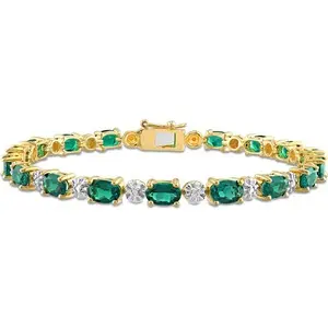 JULIANNA B. Lab-created And Diamond Bracelet - Emerald