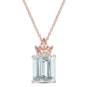 JULIANNA B. And Morganite Floral Drop Necklace - Aquamarine