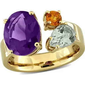 JULIANNA B. Gemstone Open Ring - Amethyst