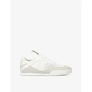 Chloé Kick Brand-patch Low-top Suede Trainers - White/comb