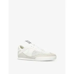 Chloé Kick Brand-patch Low-top Suede Trainers - White/comb