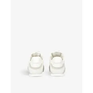 Chloé Kick Brand-patch Low-top Suede Trainers - White/comb