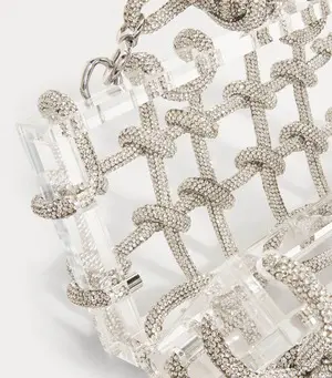 Cult Gaia Rhinestone Bess Shoulder Bag - Clear