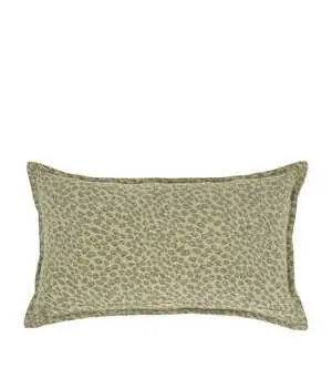 DE LE CUONA Linen Leopard Kanoko Cushion