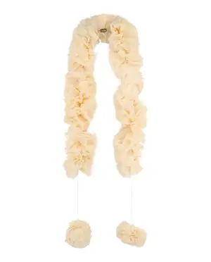 Gucci Silk Ruffle Scarf - Cream