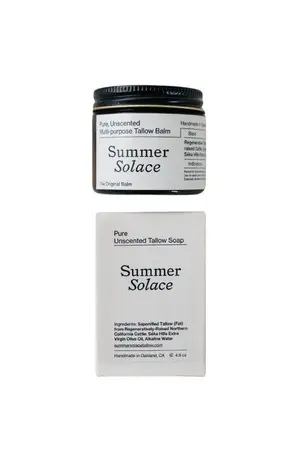 SUMMER SOLACE TALLOW Pure Tallow Set Regenerative Tallow Balm - Off-white /cream