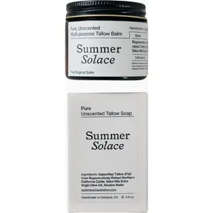 SUMMER SOLACE TALLOW Pure Tallow Set Regenerative Tallow Balm - White And Black