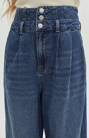 CRESCENT Corset Detailed Denim Pants