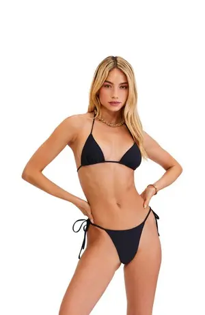 SUNKISSED Le Triangle Bikini Top - Black