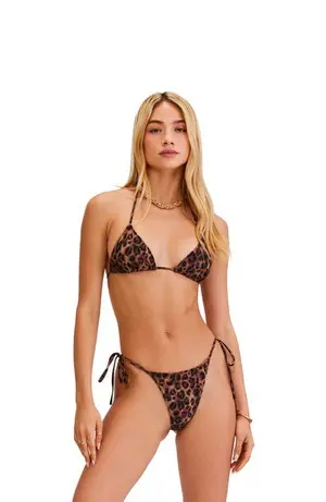 SUNKISSED Le Triangle Bikini Top - Leopard