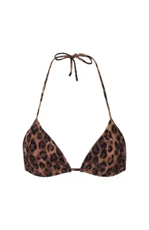SUNKISSED Le Triangle Bikini Top - Leopard