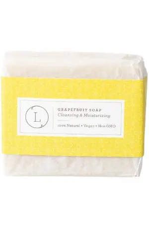 LIZUSH Natural Cold Process Soap Bar Set Of 2 - Grapefruit