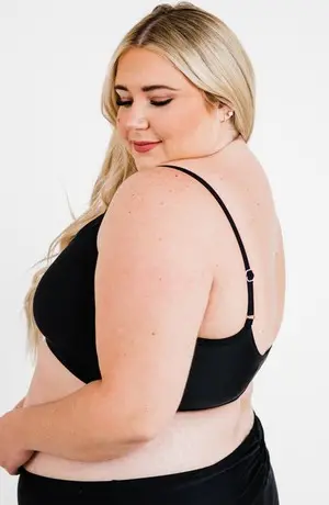 CALYPSA Plus Sized Adjustable Strap Swim Bra